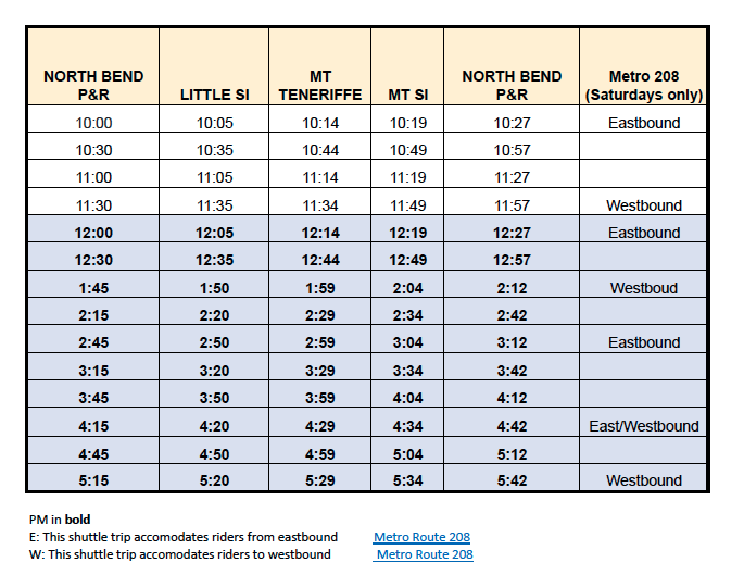 New Summer Hiking Shuttle – Seattle Transit Blog